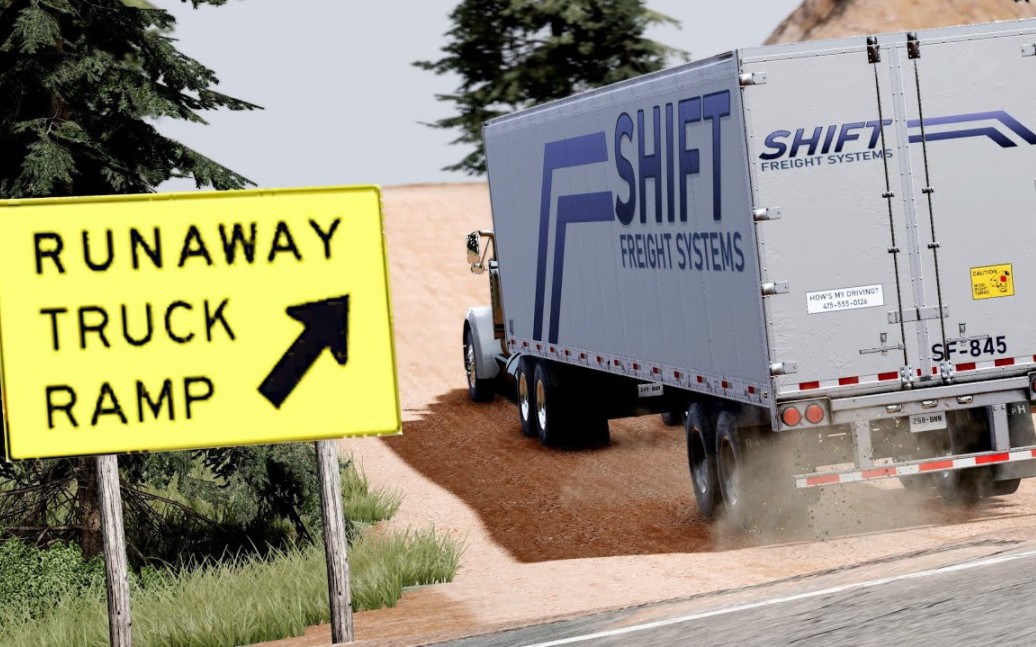 BeamNG失控的卡车撞车7