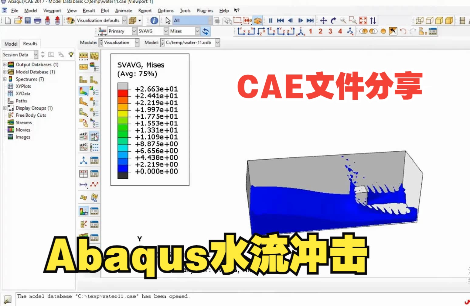 基于Abaqus的水流冲击模拟(CEL)