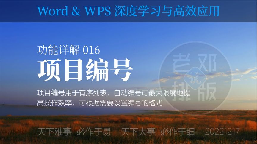 Word和WPS中的项目编号,自动编号比手动编号强100倍