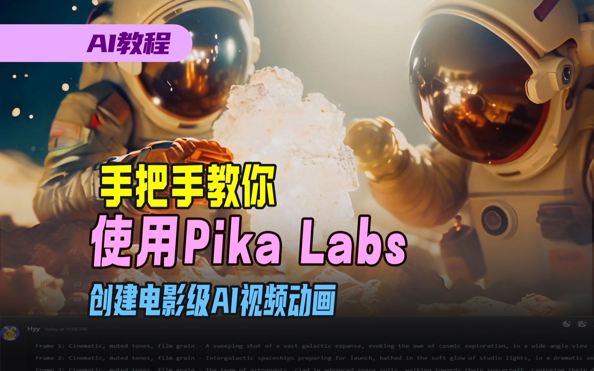 【AI教程】手把手教你通过使用Pika Labs和Chat GPT来创建电影级AI...