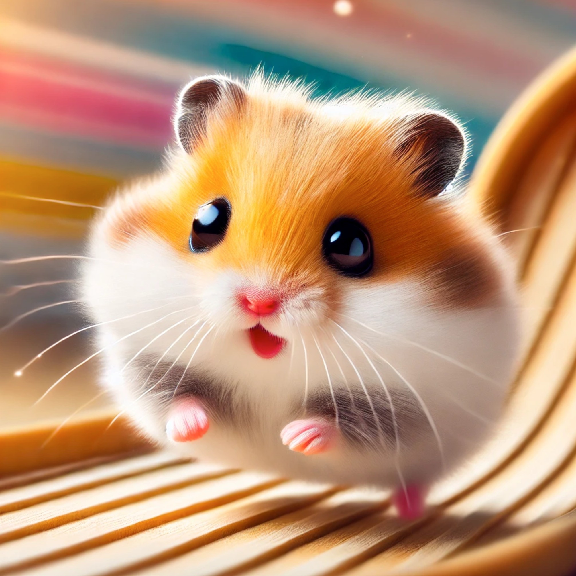 奔跑中的小仓鼠の 