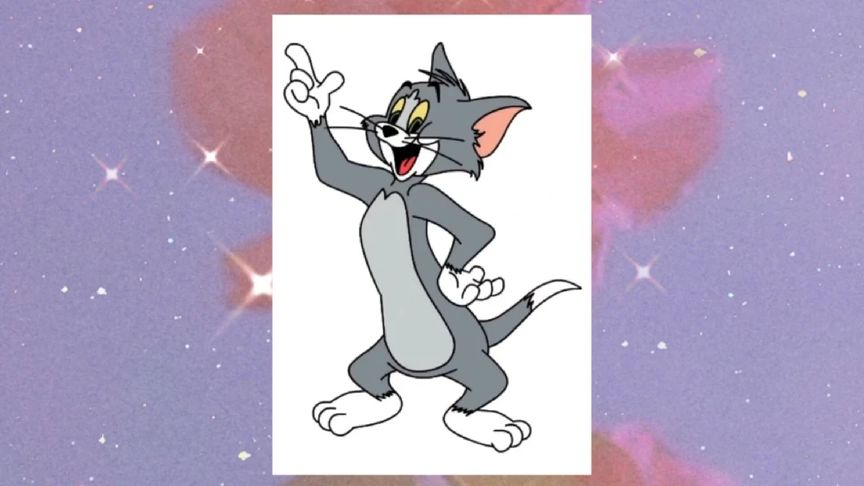 猫和老鼠之汤姆简笔画步骤教程,童年的美好