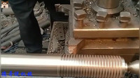 第一次在普车上加工螺纹,好紧张啊,看看我这螺纹车的怎么样?