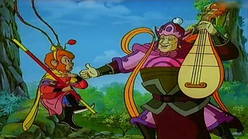 动画片西游记:孙悟空大战四大天王,挺搞笑