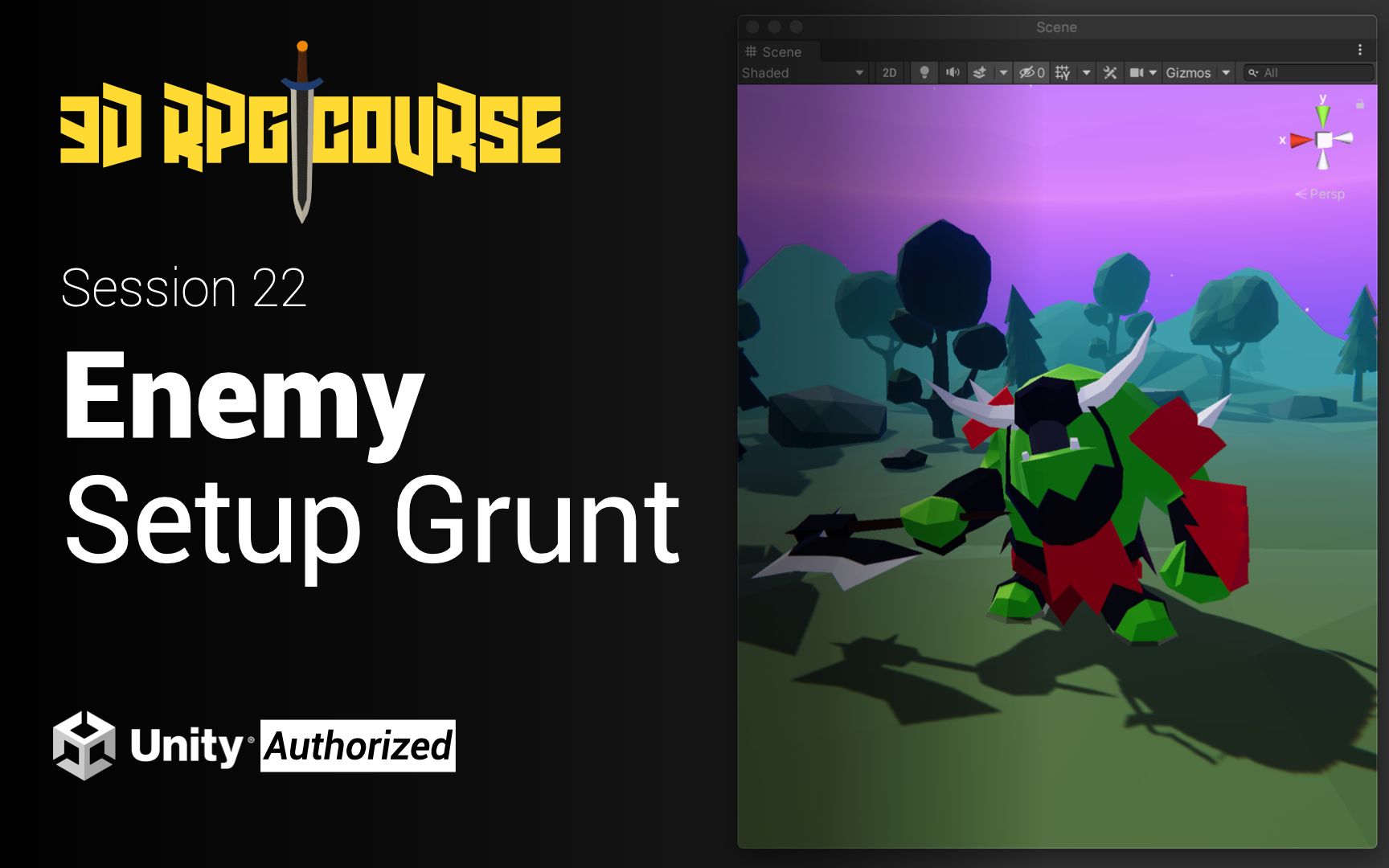 Unity2020 3DRPG游戏开发教程|Core核心功能22:Setup Grunt 设置兽人...