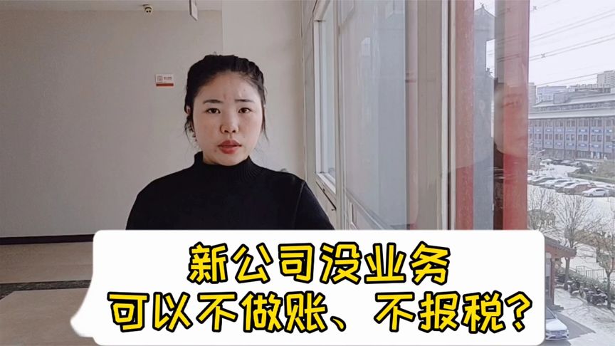 新成立公司没业务,可以不做账、不包报税吗