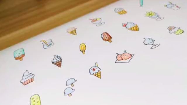 手账必备冰淇淋绘画教程,好看又好画