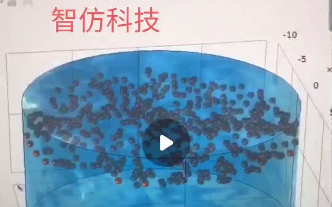 Comsol三维细胞颗粒布朗运动沉降模