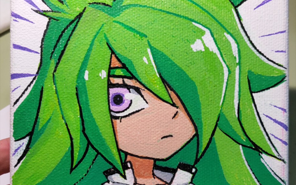 画个绿头发的女生