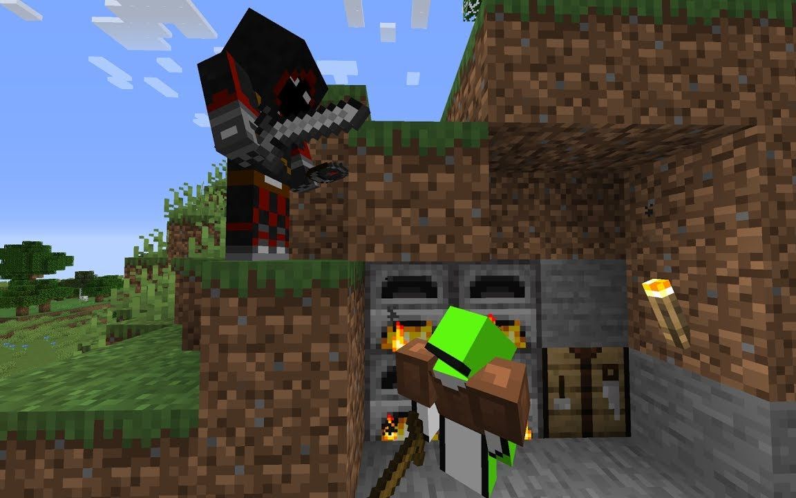 中字【转载Dream】极限单挑猎人并快速通关我的世界Minecraft]