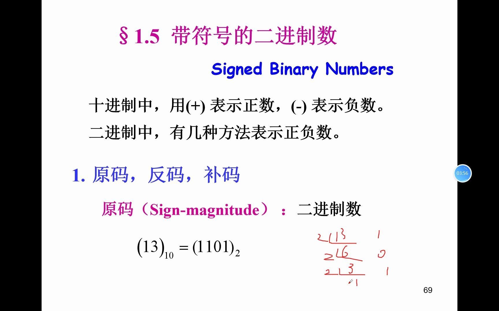 专转本电子类课时12|原码、反码、补码