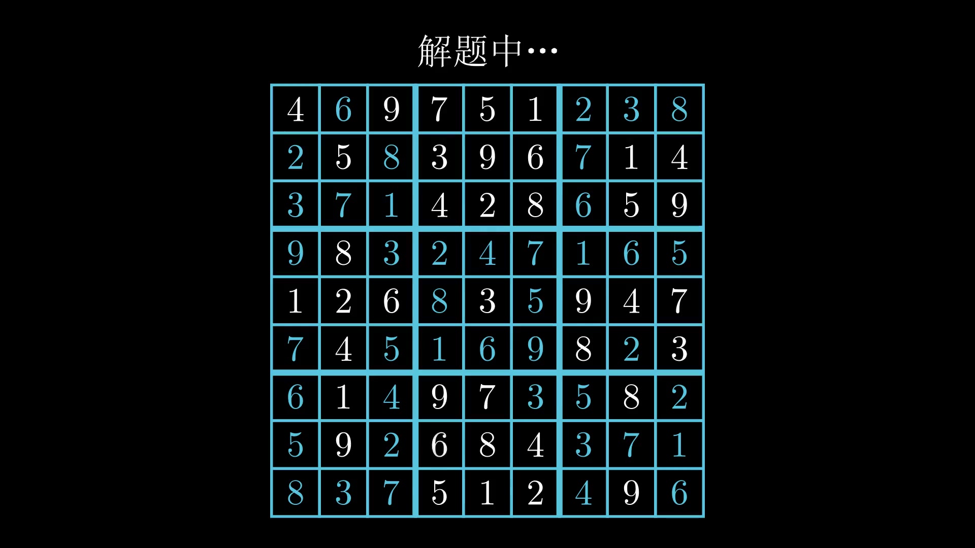[manim练习]数独解法介绍