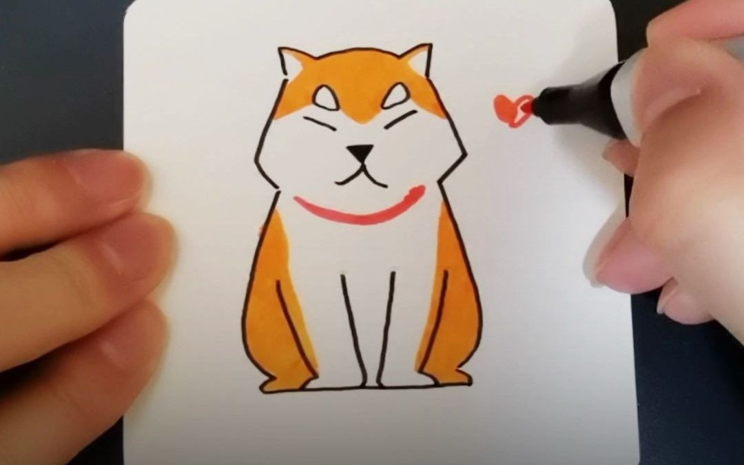 简笔画《陈曦画画》02如何画狗