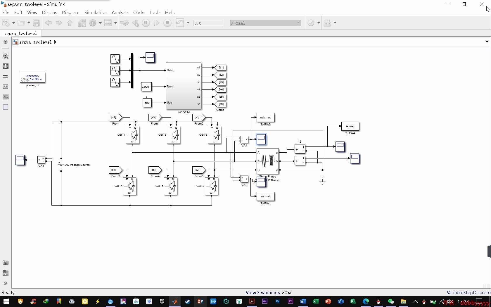 Matlab/Simulink 三相三电平SVPWM逆变器建模仿真