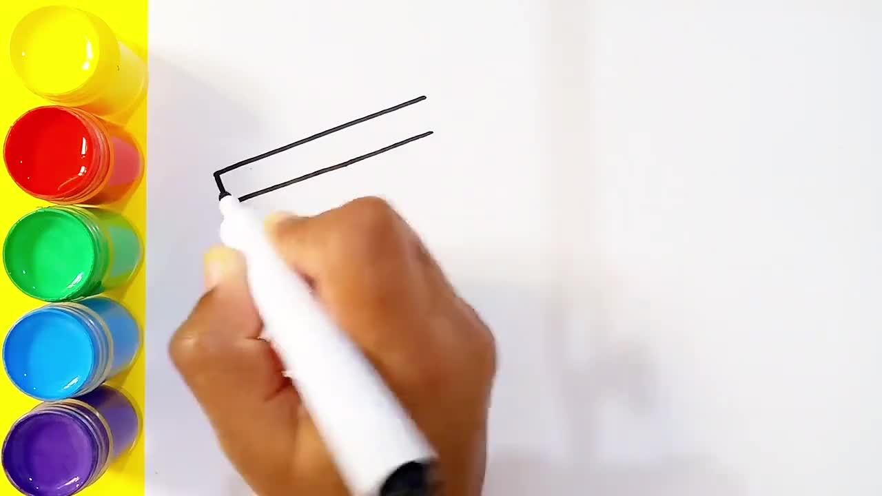 #简笔画 #育儿简笔画 #简笔画教程 #儿童简笔画 教孩子画房子并涂色