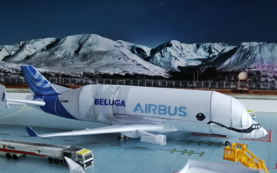 手工制作纸模型-空客A330-700L“超级大白鲸”运输机