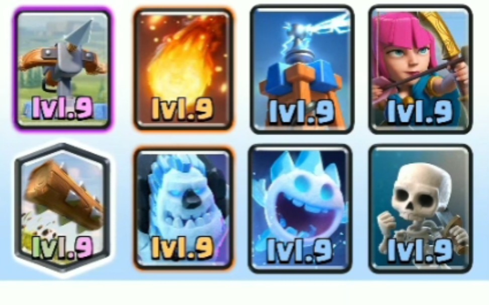 皇室战争 锦标赛遇到皮卡锤大佬和第一张满级传奇卡!