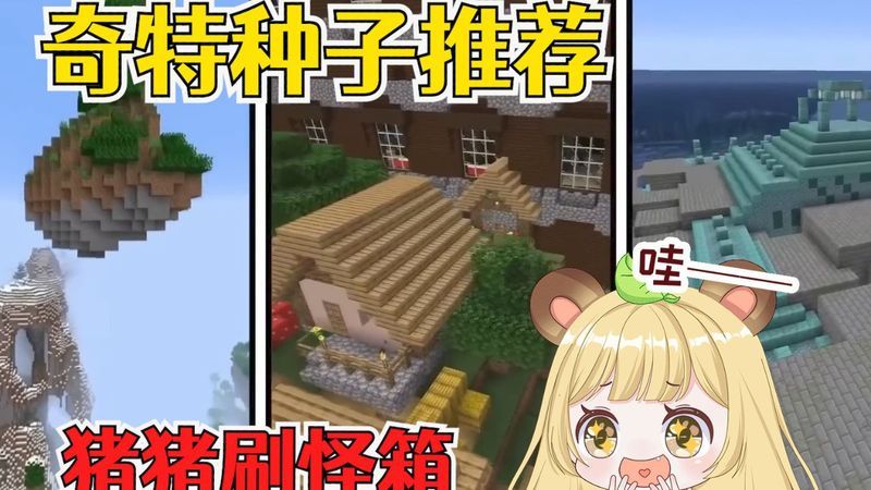 我的世界:稀有奇特种子推荐,5个猪猪刷怪箱