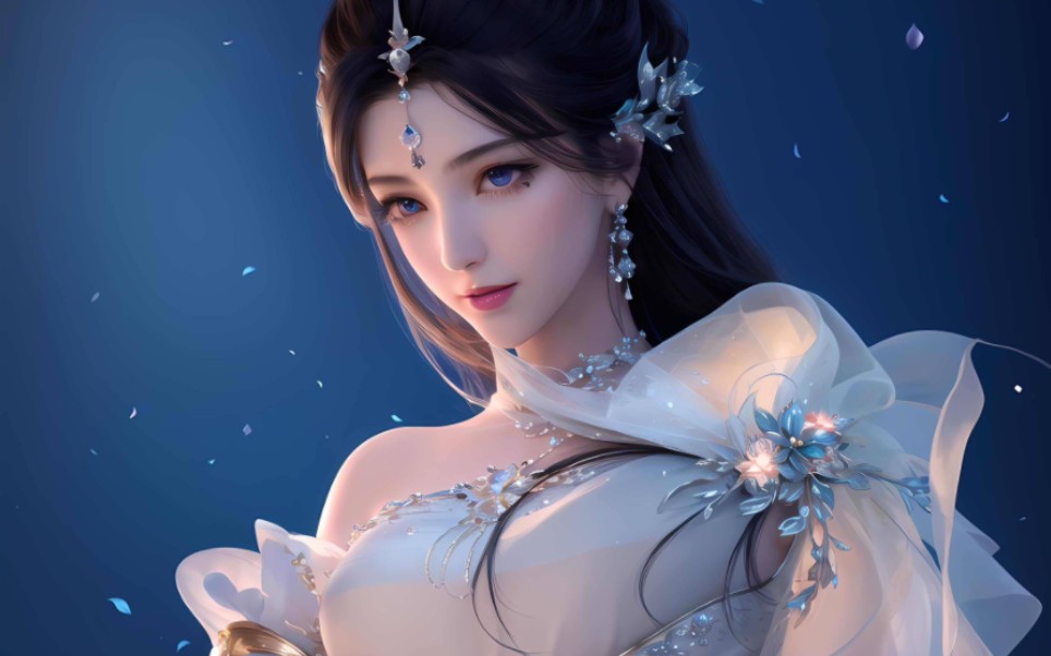 完美世界-高冷女神月婵/清漪 4K超高清 颜值欣赏-混剪-云与海