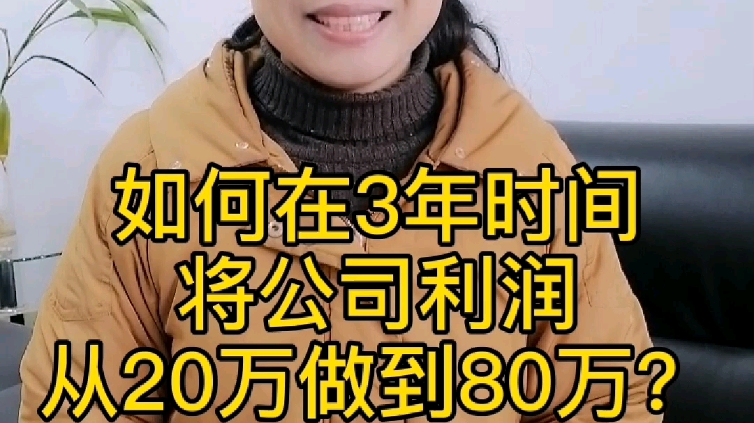 #1688运营# 如何在3年间,将公司利润从20万做到80万