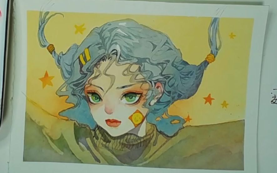 简单的手绘水彩漫画教学,小学生跟着都能学会的简单。