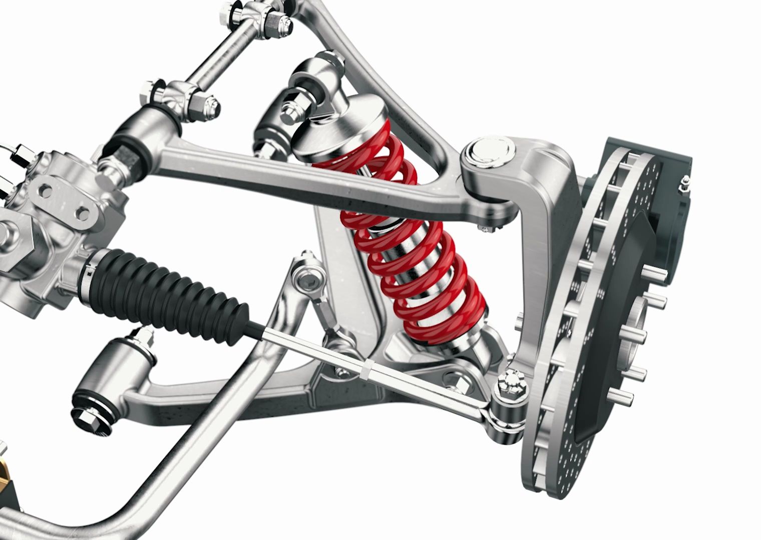 【油管搬运】双叉臂式独立悬架3D动画