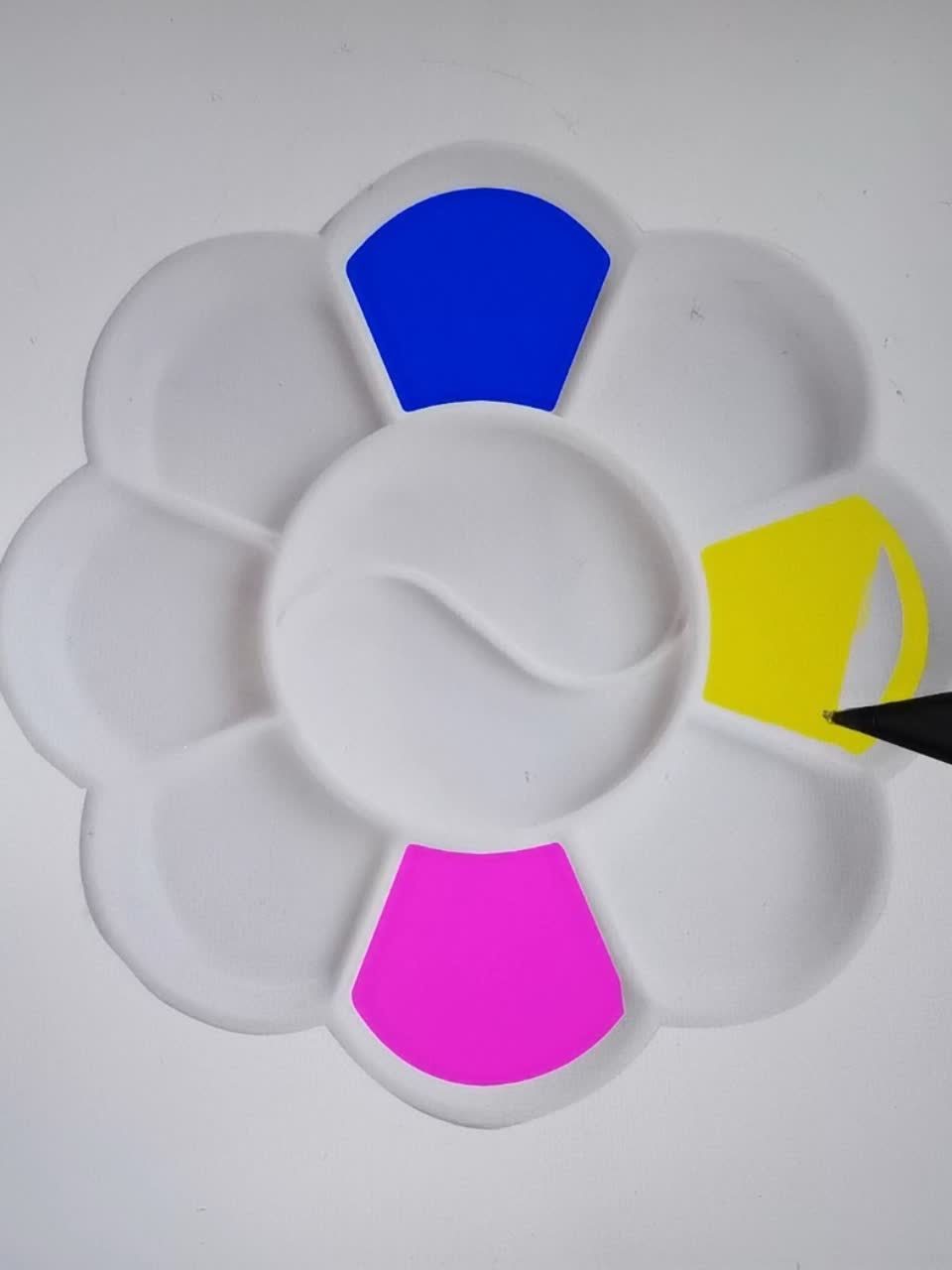 旋转的彩色转盘 procreate随机取色混色asmr 创意解压简笔画填色 #...