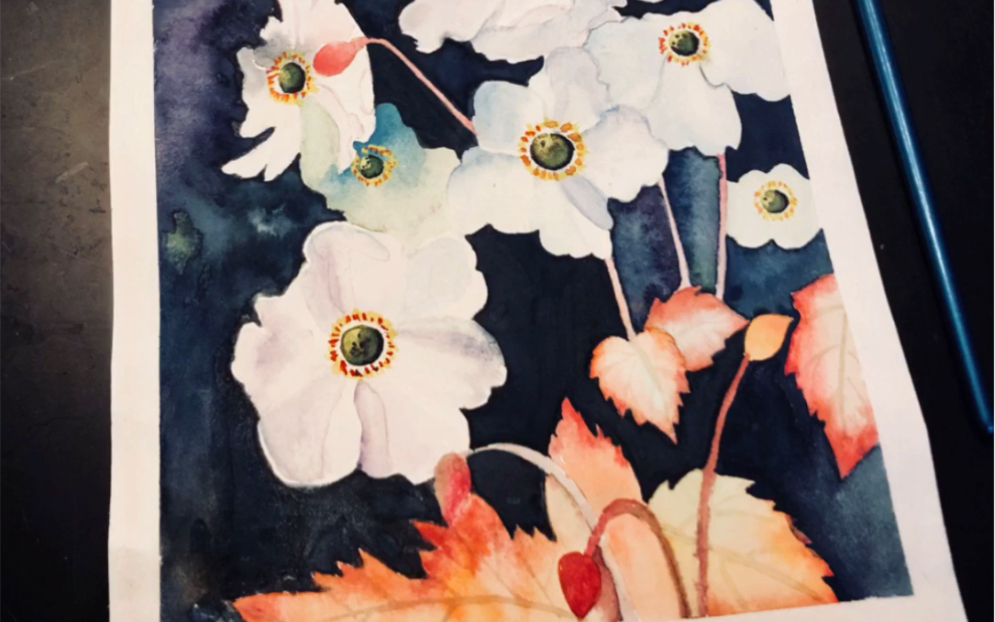 【每日一画】水彩画花教程 ～画画能治愈我