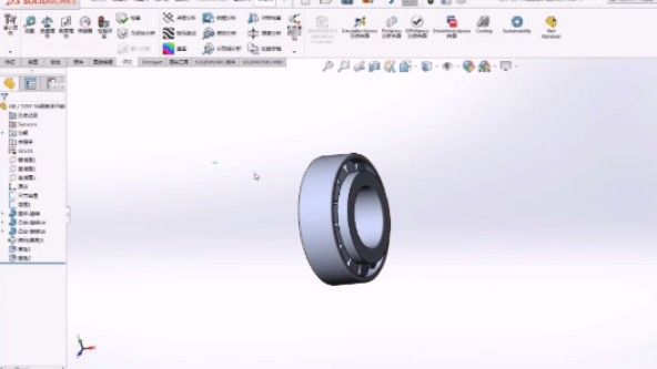 solidworks振动筛设计22轴承的三维模型选型及布局设计