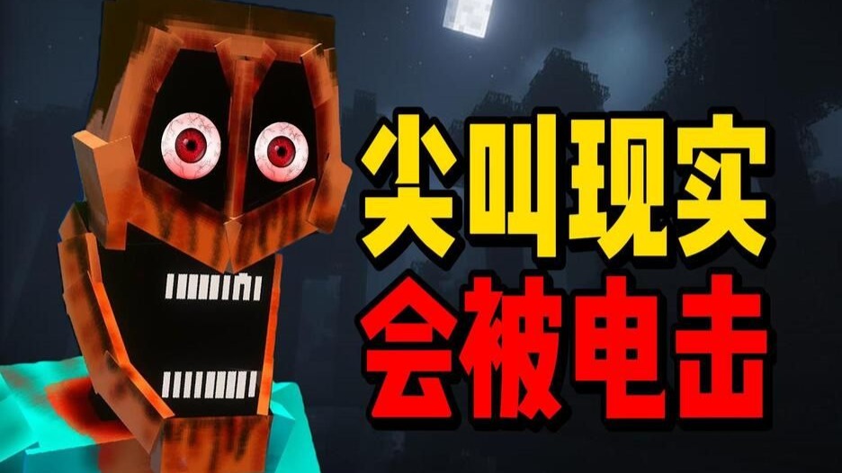 这可能是我的世界最恐怖的地图了 如果被吓到尖叫现实会被电击!_游戏...