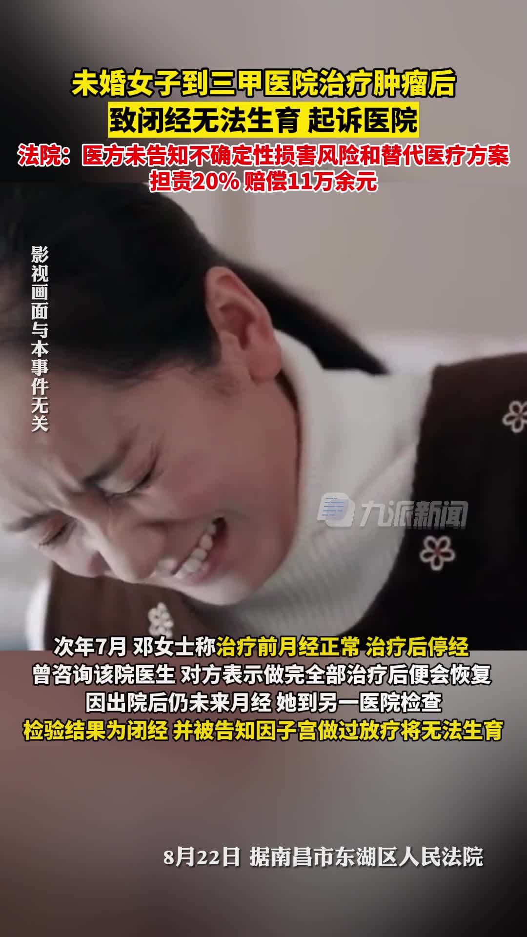 ...法院:医方未告知不确定性损害风险和替代医疗方案,担责20%,赔偿11...