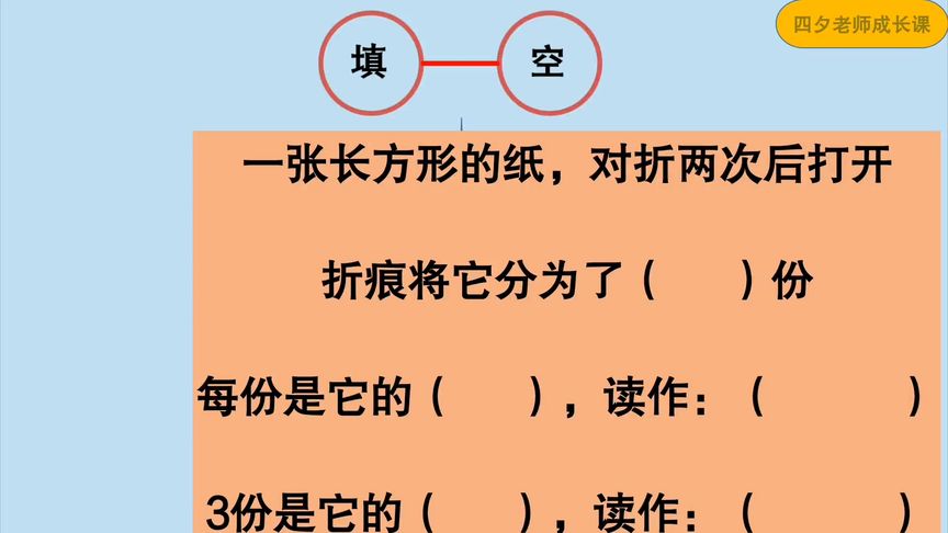 三年级数学;长方形的纸对折两次打开,折痕将它分为了几份
