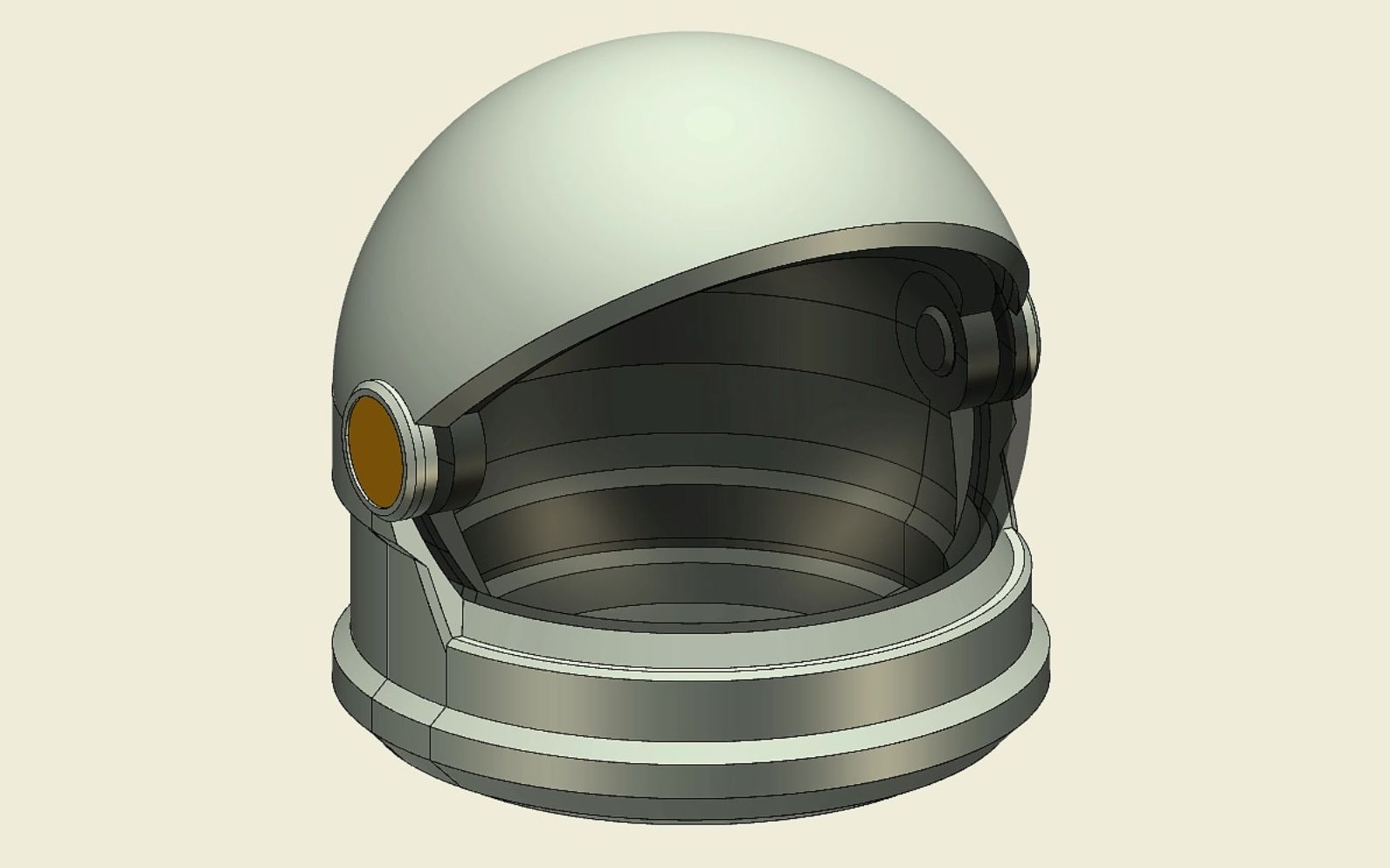 雪白的头盔下,是向往星辰大海的灵魂【3D制作 宇航员头盔】