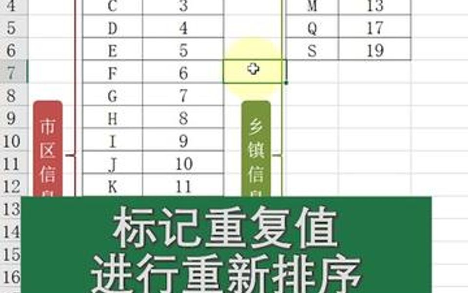 标记重复值,并进行相同内容的排序:不用函数的操作,你完全可以学会哈