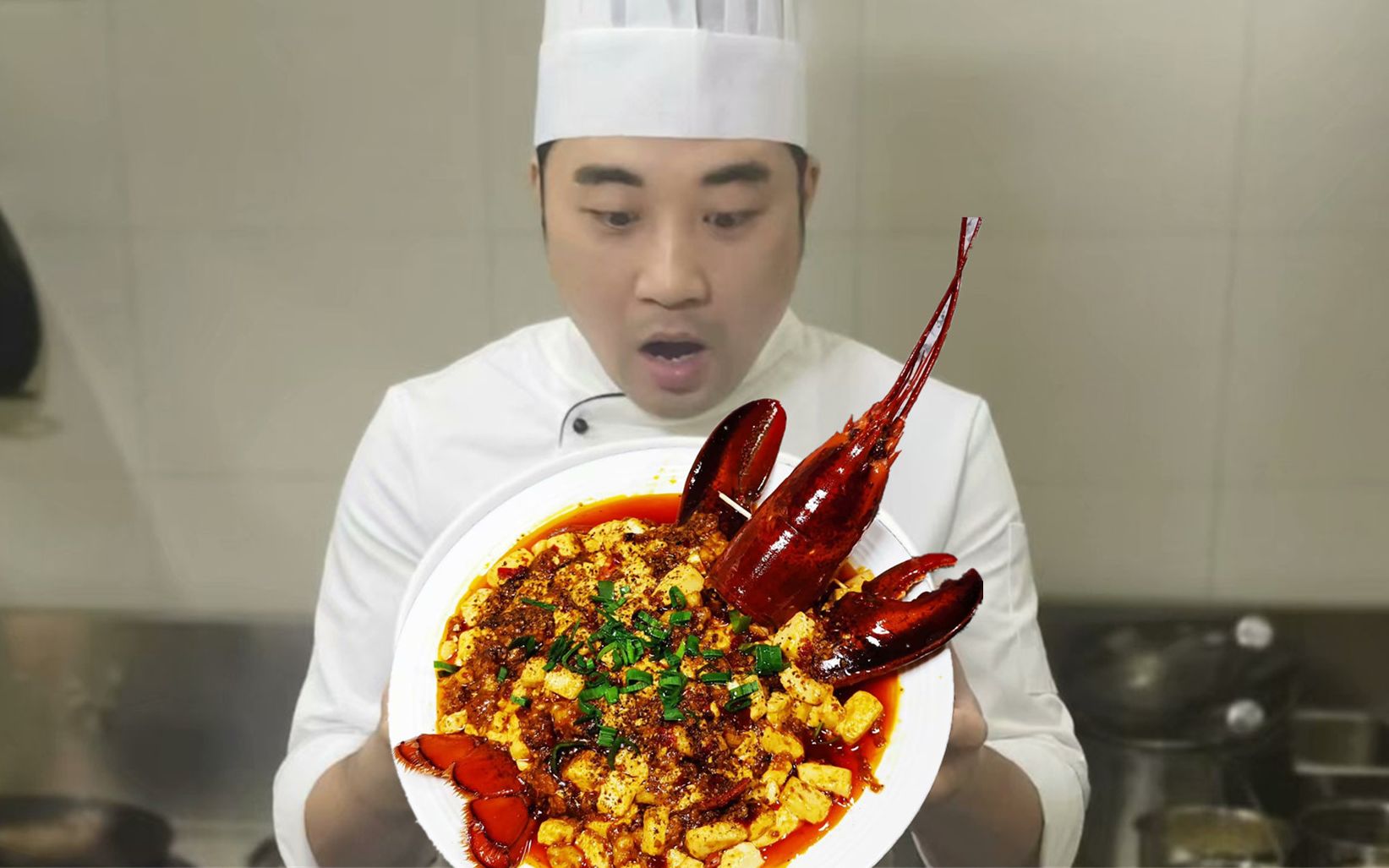 厨师长教你如何料理一斤多的大波龙,最霸气的波龙新吃法,麻婆波龙