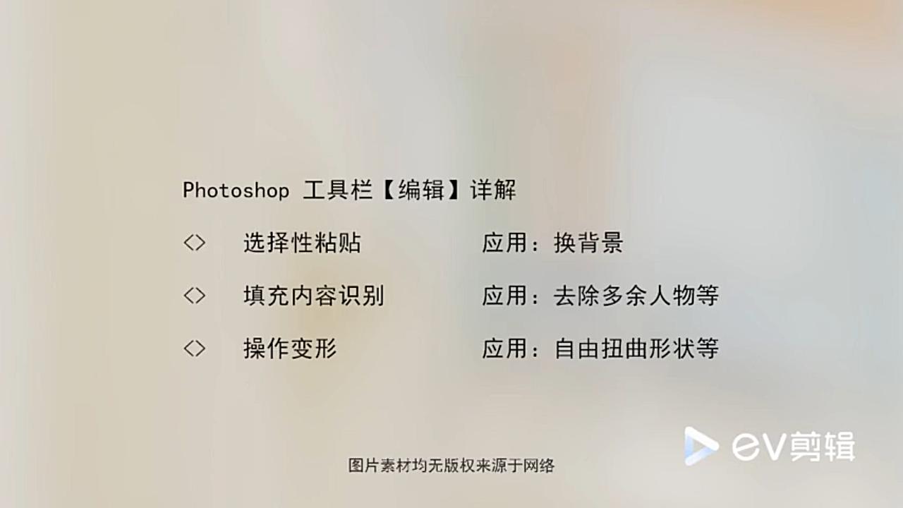 PS工具栏【编辑】里的高级操作