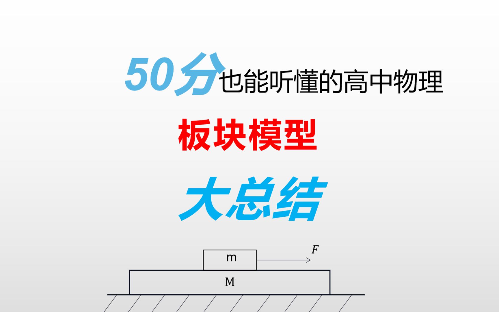 50分也能听懂的高中物理,板块模型大总结,比刷剧还爽