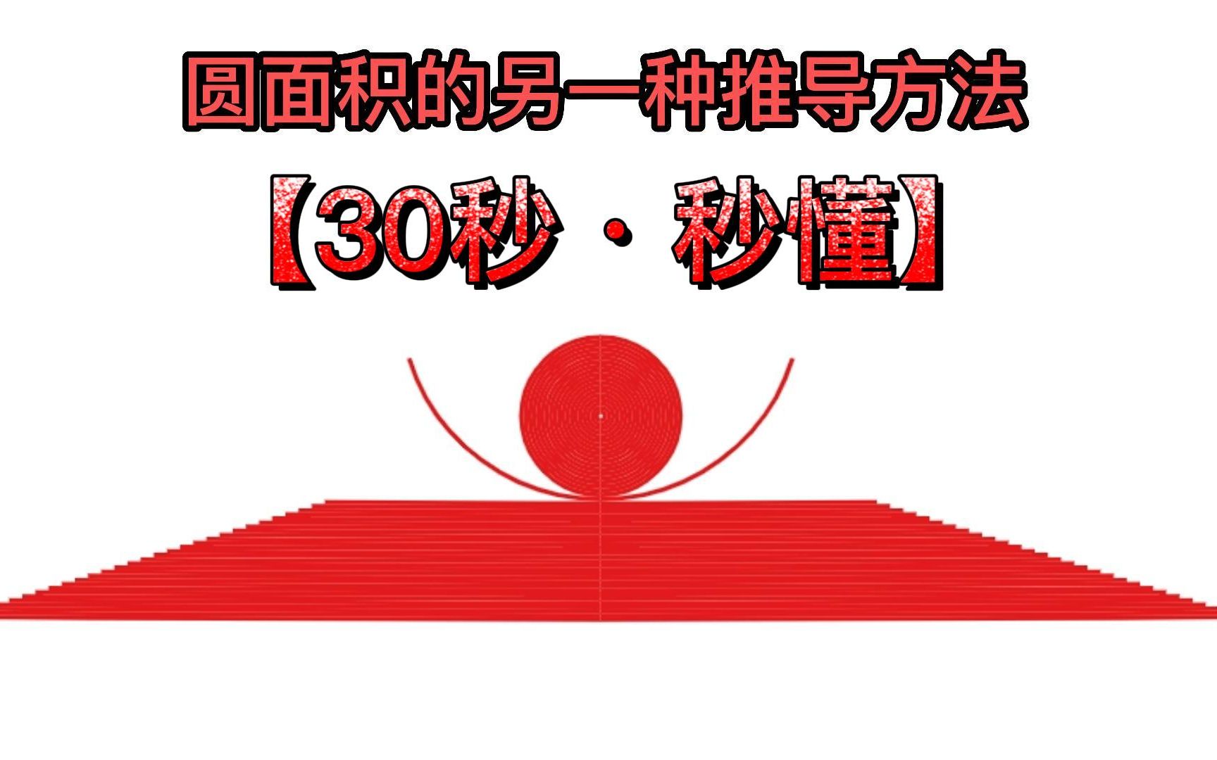 圆面积的另一种推导(和苏教版数学书上方法不同)