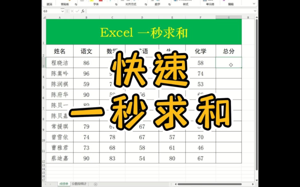 【Excel表格】你还在输入等于号,一个一个的求和吗?看看高手是怎么样...