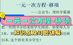 【初中初一数学】【零基础】一元一次方程-移项