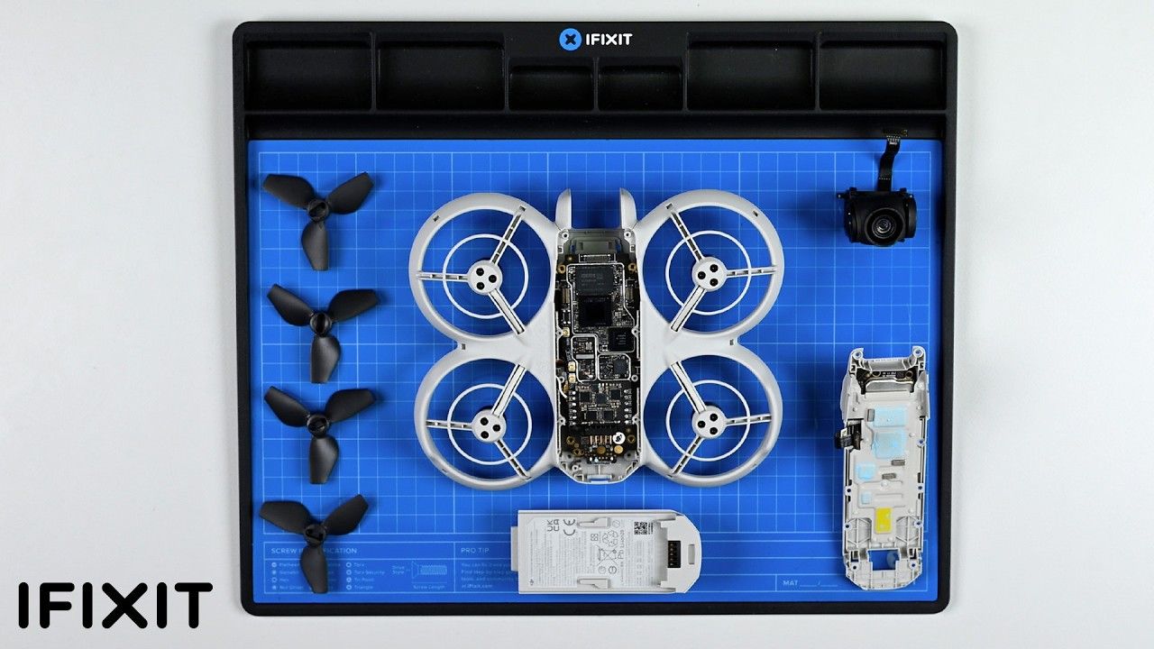 【4K】大疆 DJI Neo 无人机拆解视频 | 作者:iFixit | 机翻中文