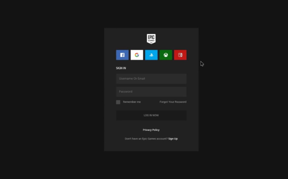 使用HTML CSS和JQuery进行验证的Epic Games登录表单