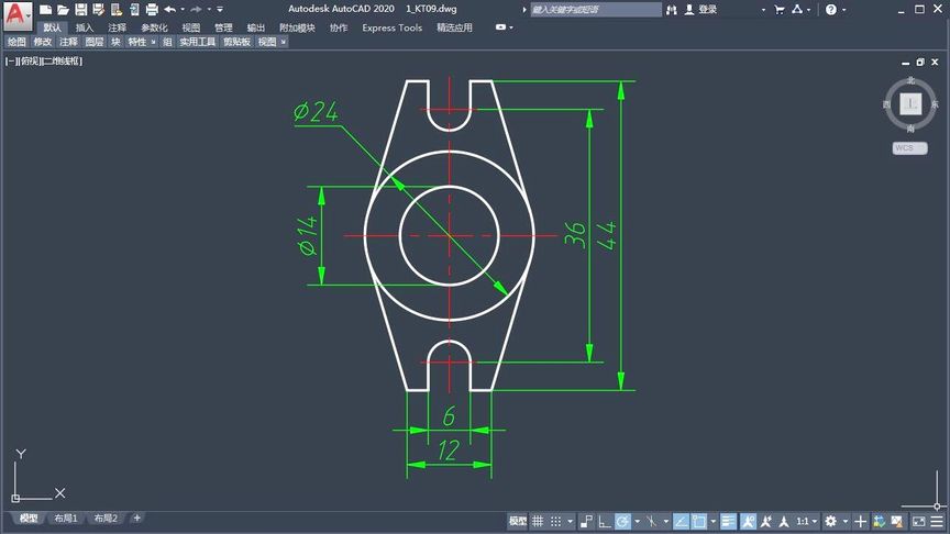 CAD基础练习 入门练习题 先拿这题练练手 来一起画一下