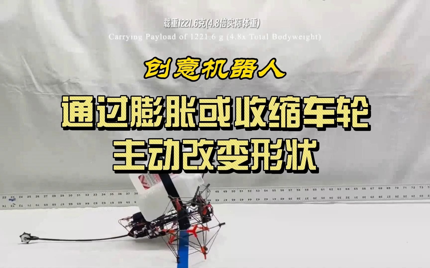 一种基于张拉整体轮和双稳机构的变形轮跳机器人