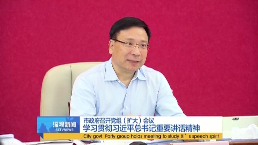 市政府召开党组(扩大)会议 学习贯彻习近平总书记重要讲话精神