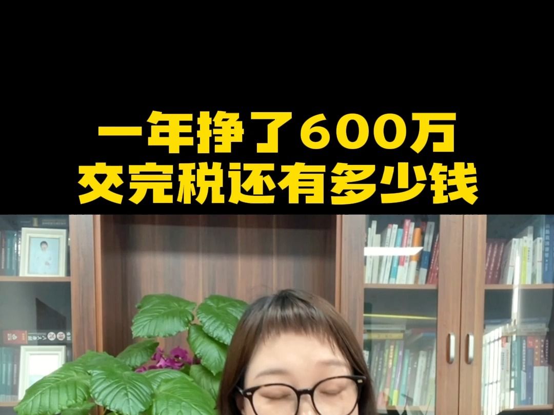 一年挣了600万交完税还有多少钱?