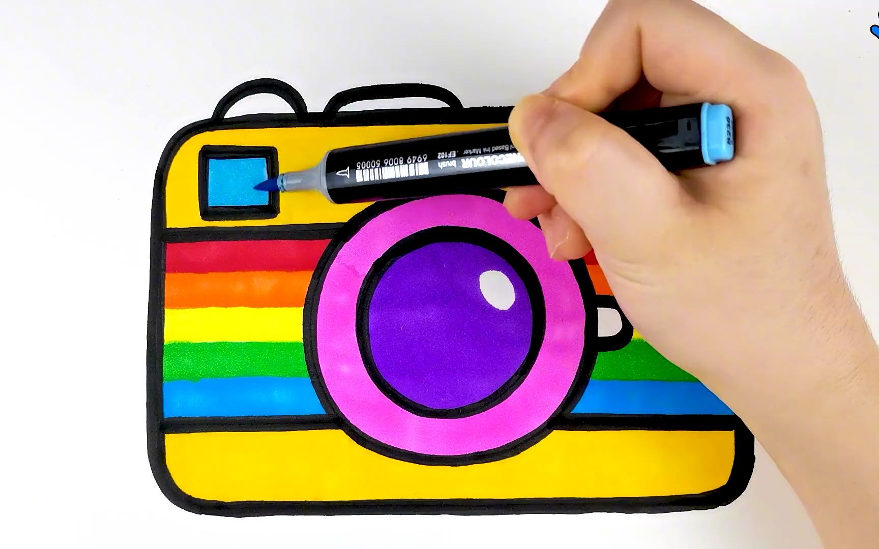 趣味儿童填色画 给他们涂上漂亮的颜色 儿童简笔画 幼儿简笔画 宝宝涂色