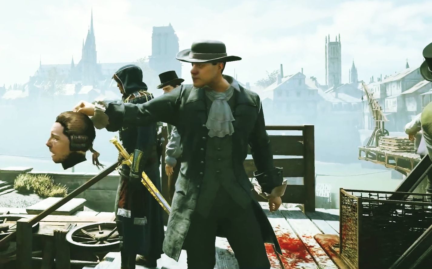 [刺客信条大革命]极致细节:近距离观看断头台处刑全过程!