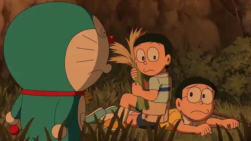 哆啦A梦:大雄穿越到过去捉虫子,蓝胖子把小夫害惨了,雄爸威武