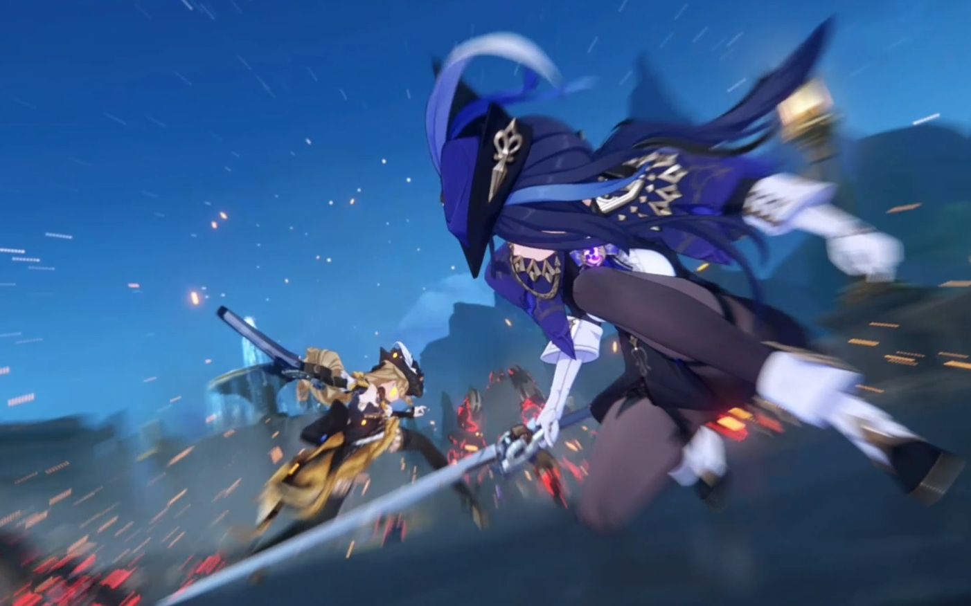 又美又飒!娜维娅和克洛琳德携手保护旅行者,两人似乎有特殊关系…_...